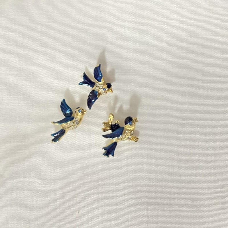 Blue Bird Pin - Etsy