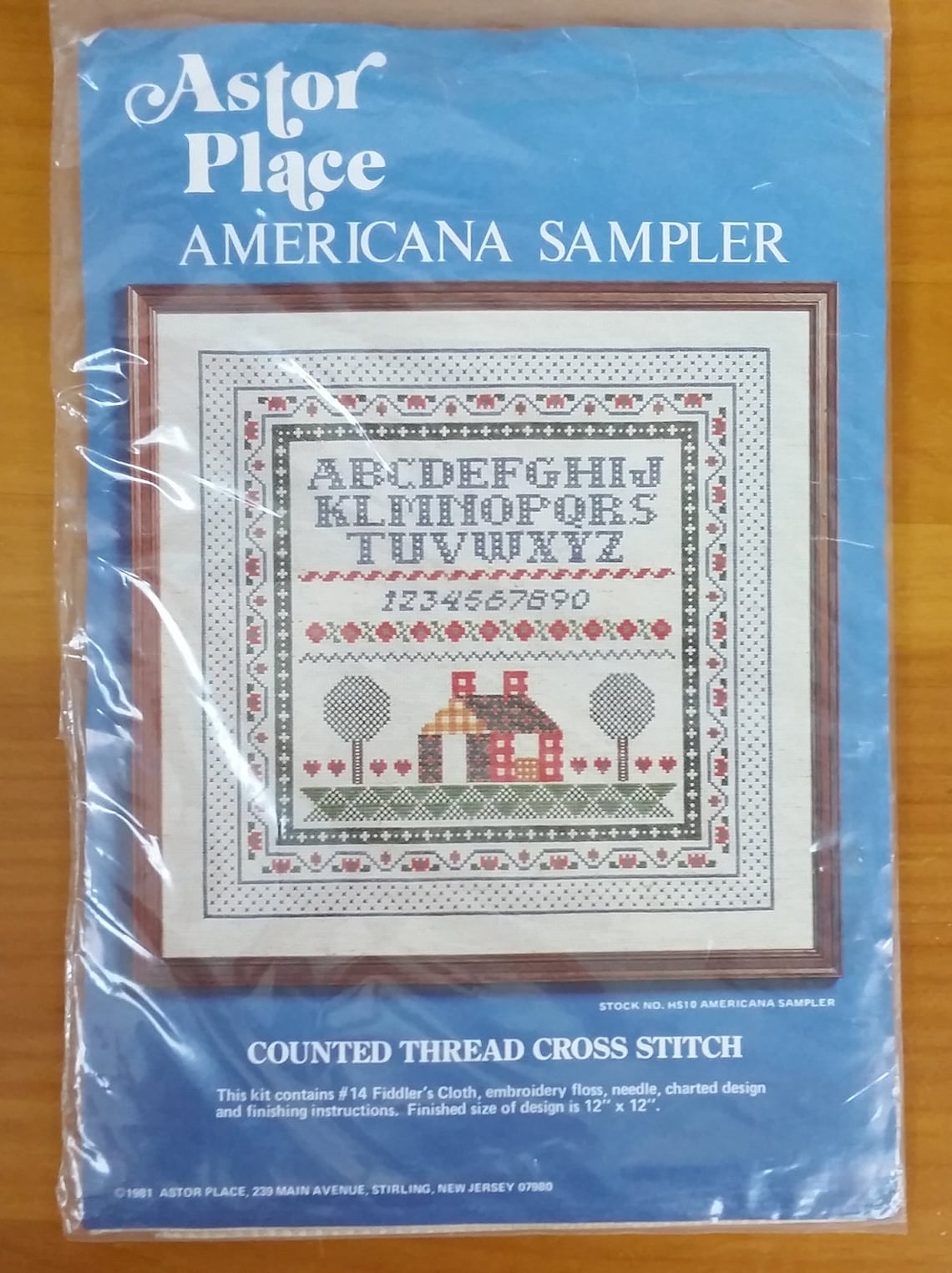 Americana Sampler 1981 Astor Place Counted Cross-stitch Kit, New - Etsy Sweden