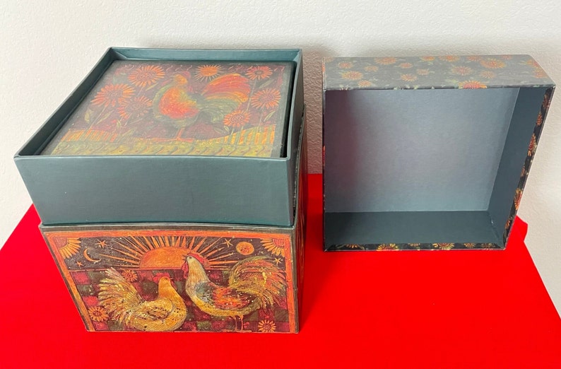 Bobs Boxes by R.a.lang rise and Shine Primitive Stacking Boxes Featuring Artwork of Susan Winget ...