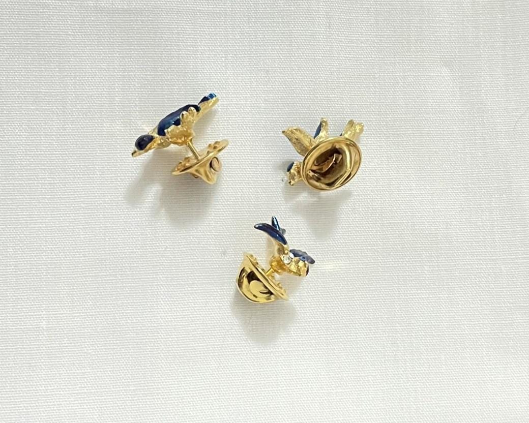 Vintage Blue Bird Scatter/snap Pins-set of 3 - Etsy