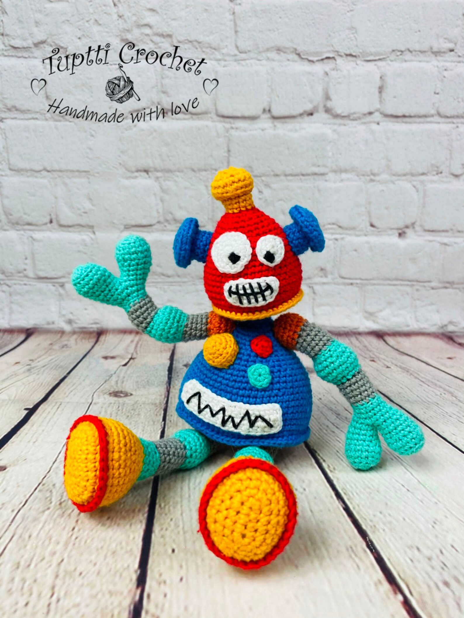 FUZZY Robot Crochet Amigurumi Pattern - Etsy UK