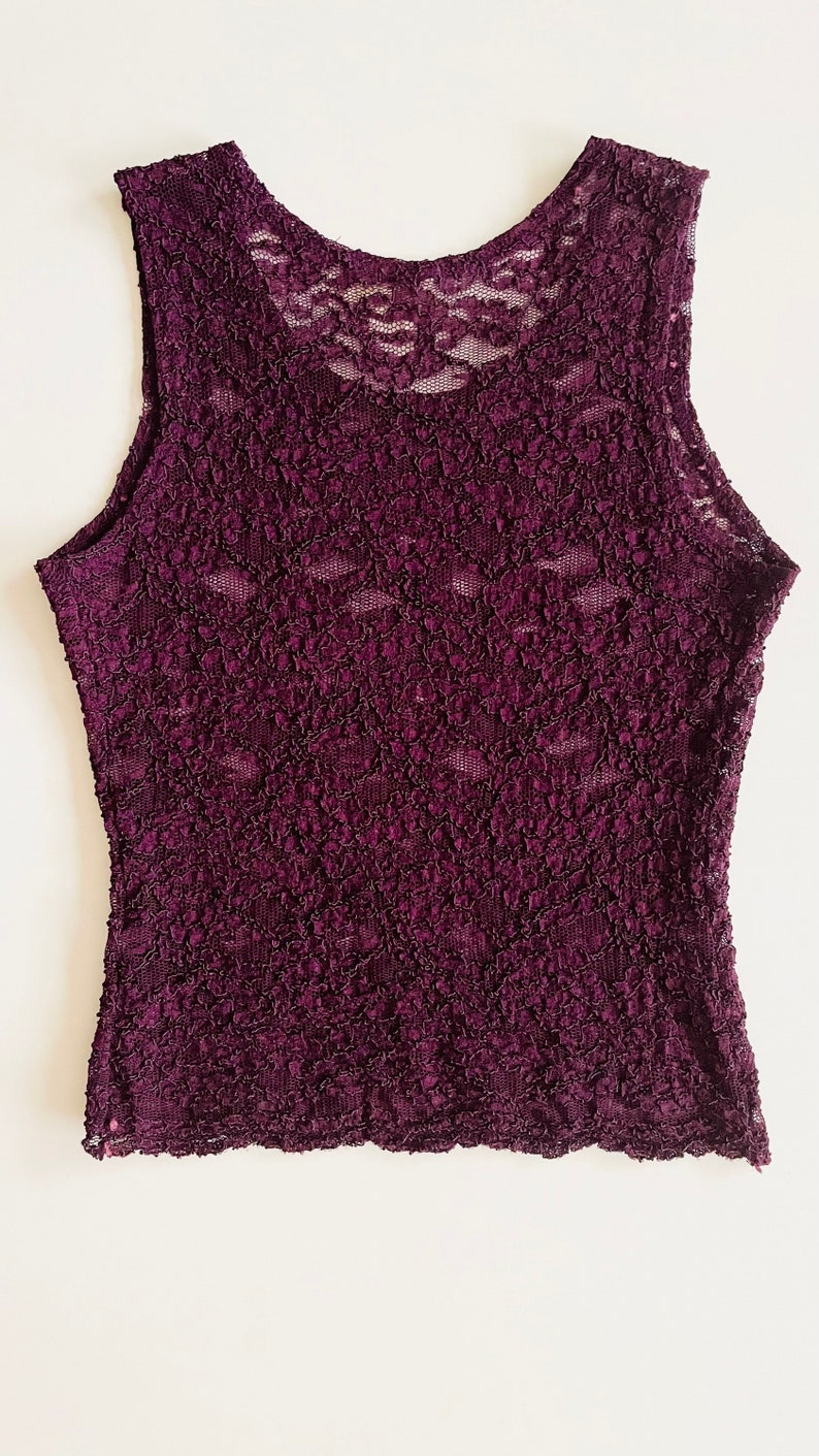 Vintage 80s Victoria’s Secret Purple Lace Tank Top - Size L - Etsy