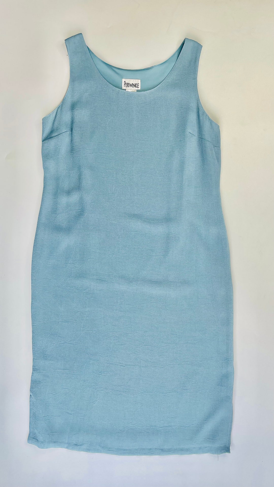 Vintage 90s Light Blue Maxi Tank Dress - Size L - Etsy