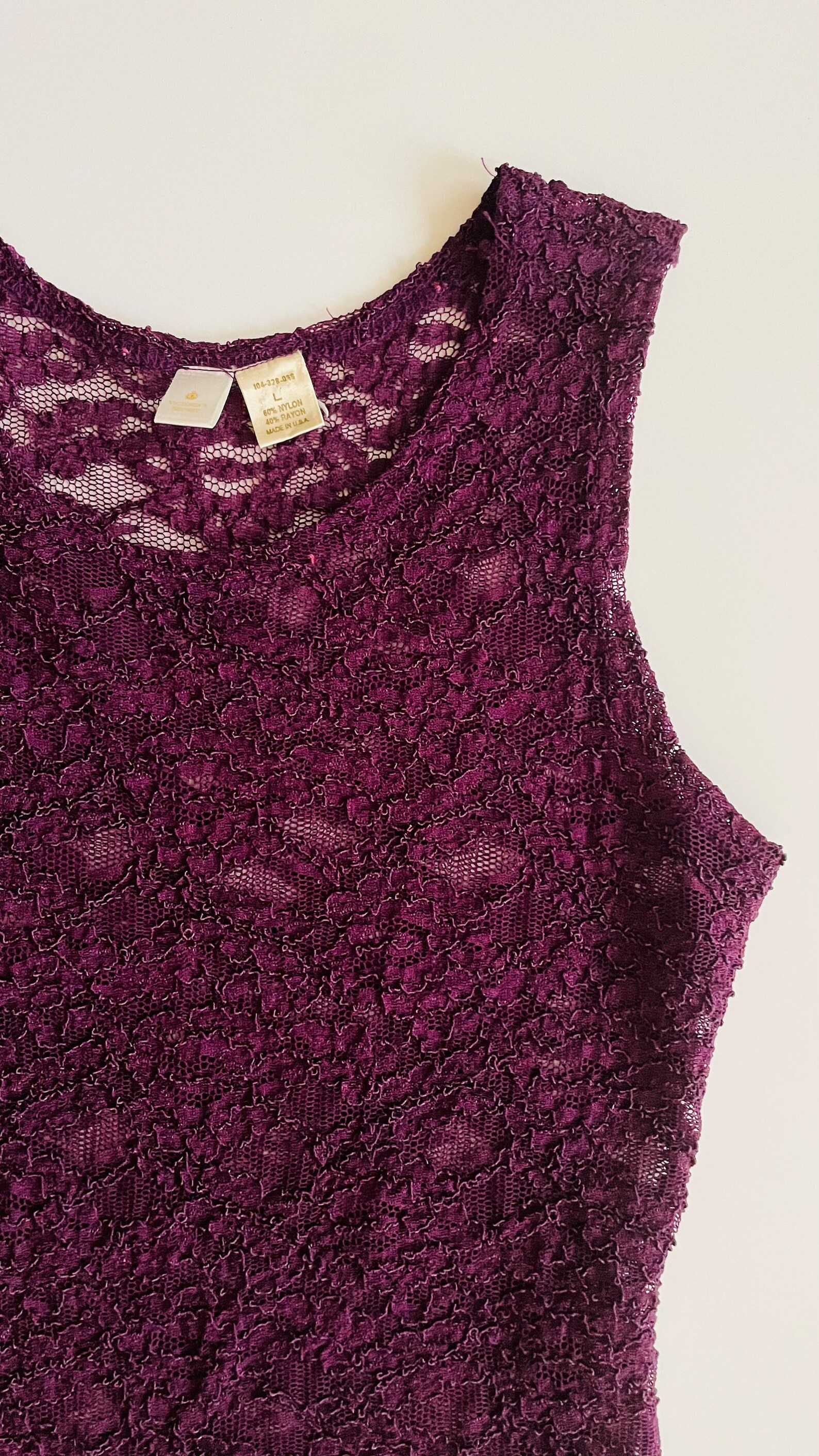 Vintage 80s Victoria’s Secret Purple Lace Tank Top - Size L - Etsy