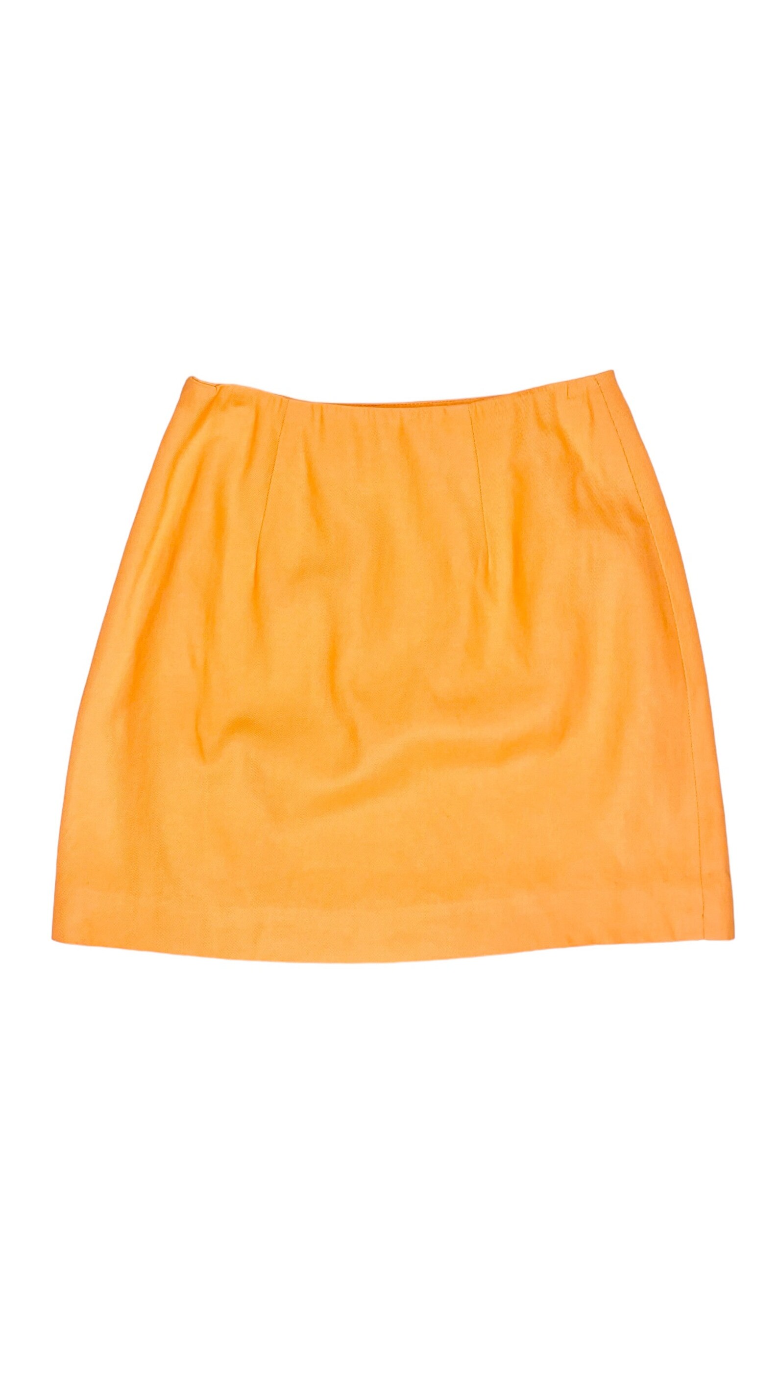 Vintage 90s CACHE Neon Orange Mini Skirt - Size 4 - Etsy