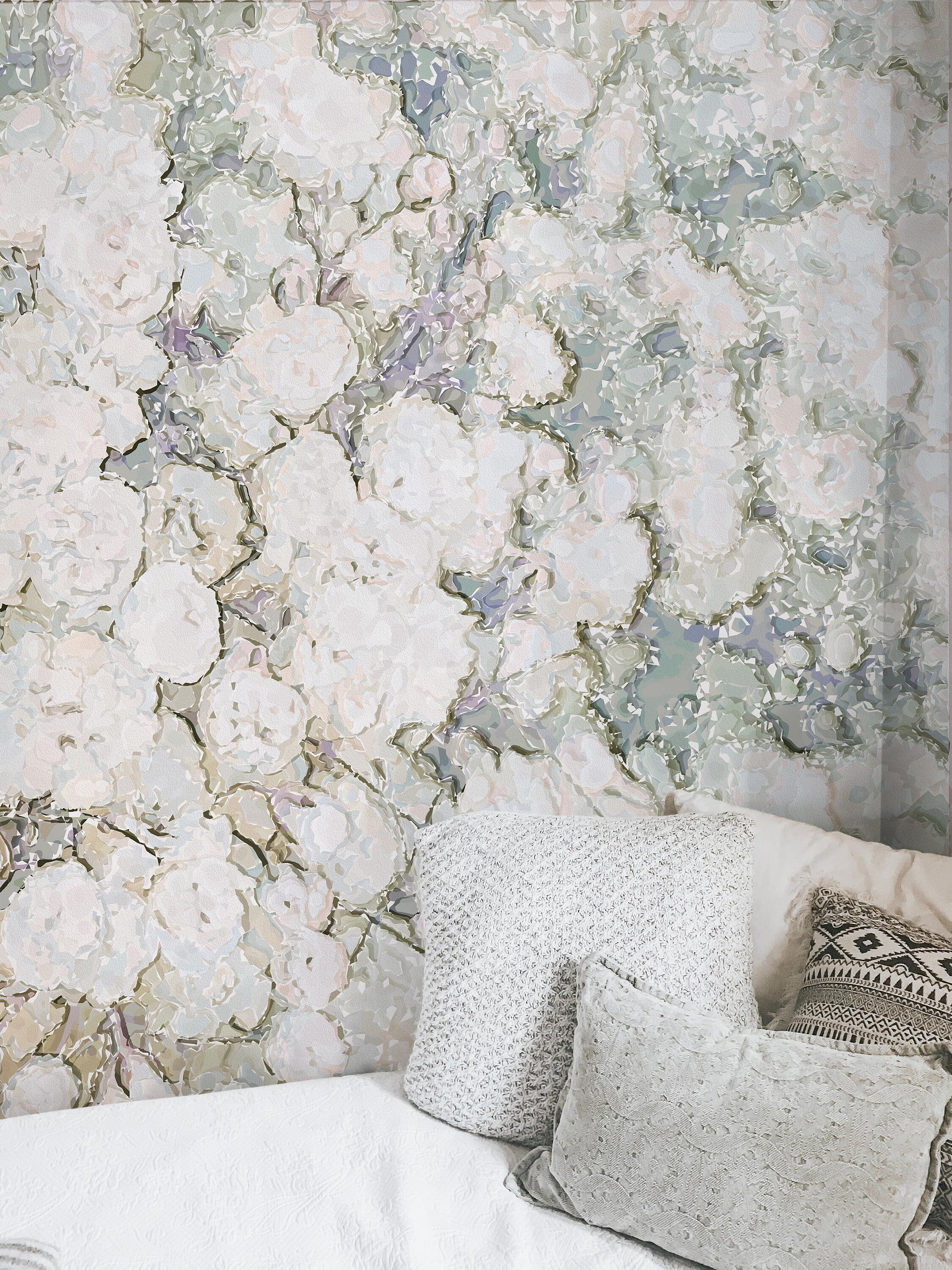 Floral Wallpaper, Flower Mural, Botanical Wallpaper, Unique Wallpaper ...