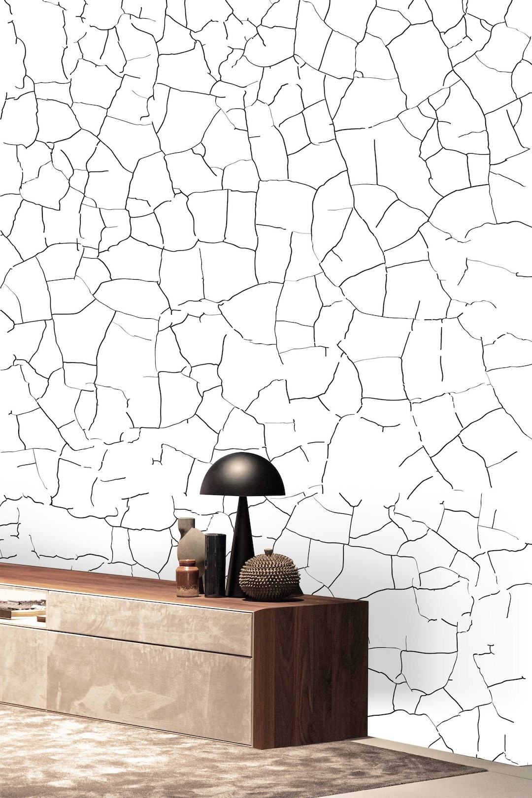 Crack Pattern, Abstract Pattern, Modern Pattern, Black and White ...