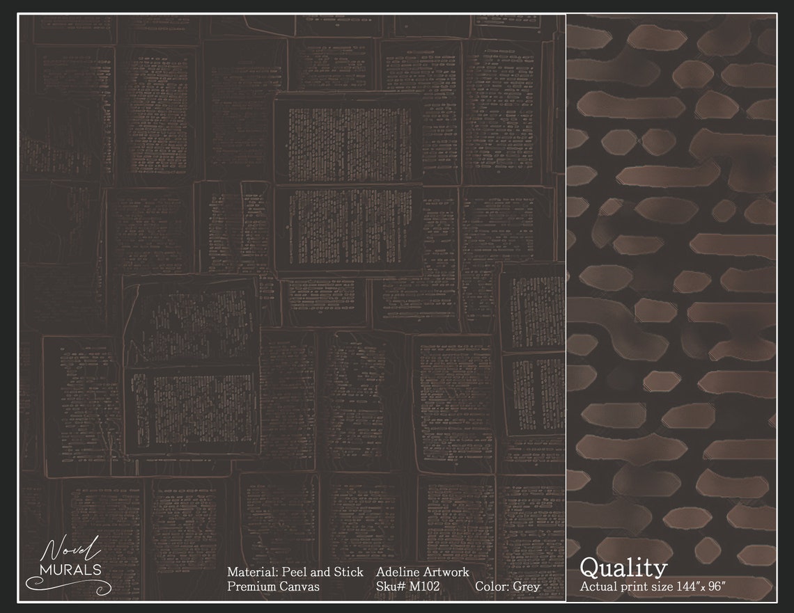 Book Wallpaper Unique Wallpaper Modern Mural Contemporary - Etsy