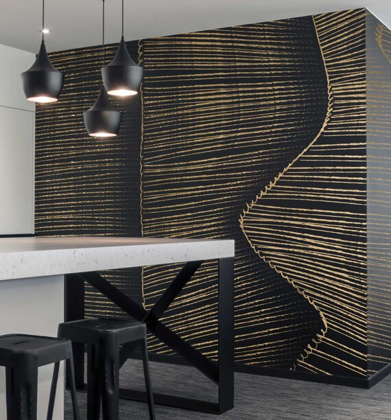 Stripes Line Wallpaper 3D Pattern Minimalist Wallpaper - Etsy