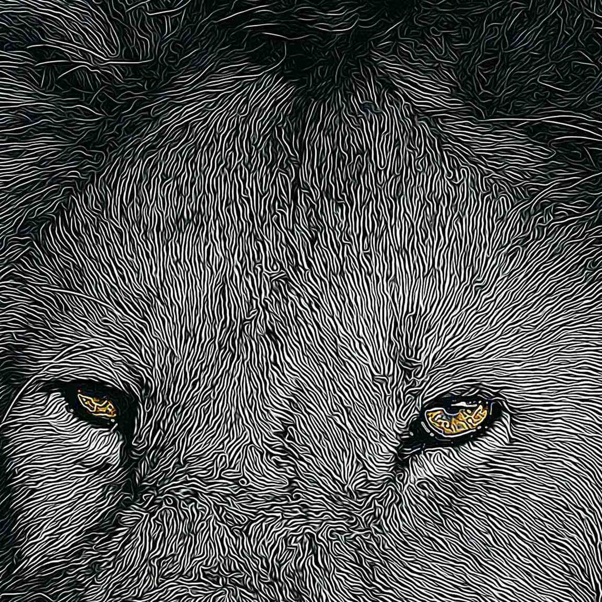 Lion Line Art, Wildlife Artwork, Digital Download, Printable, Digital ...