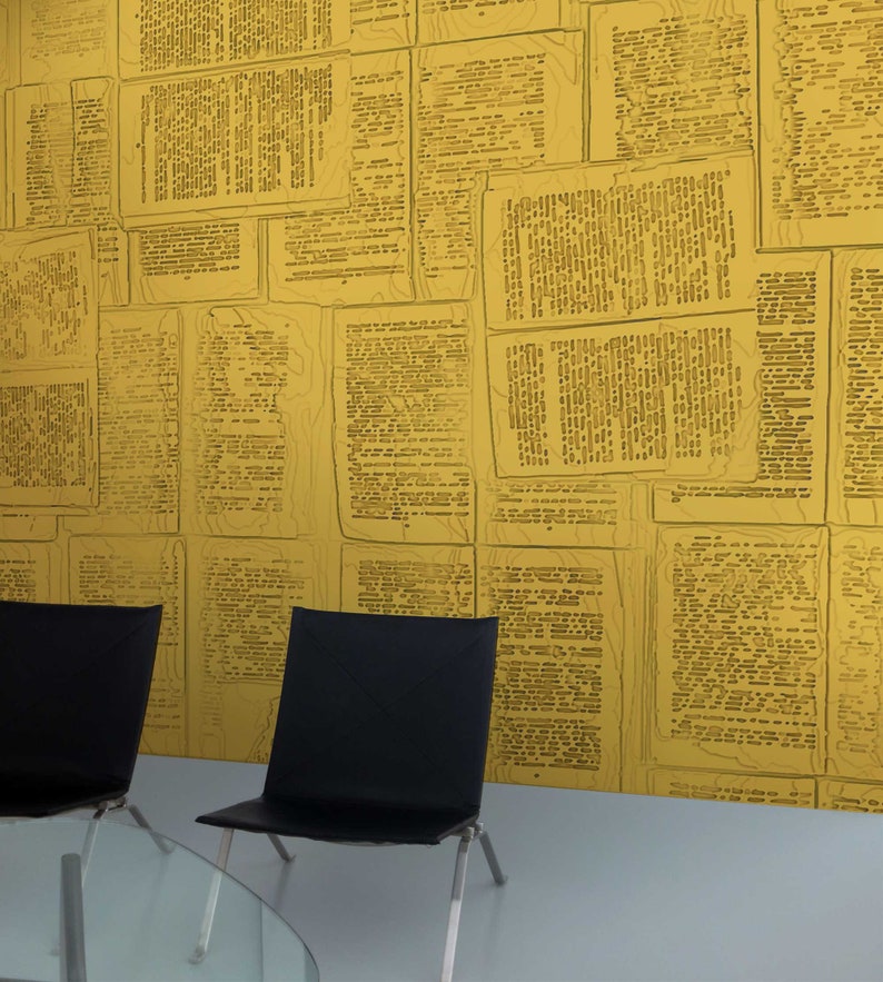 Book Wallpaper Unique Wallpaper Modern Mural Contemporary - Etsy