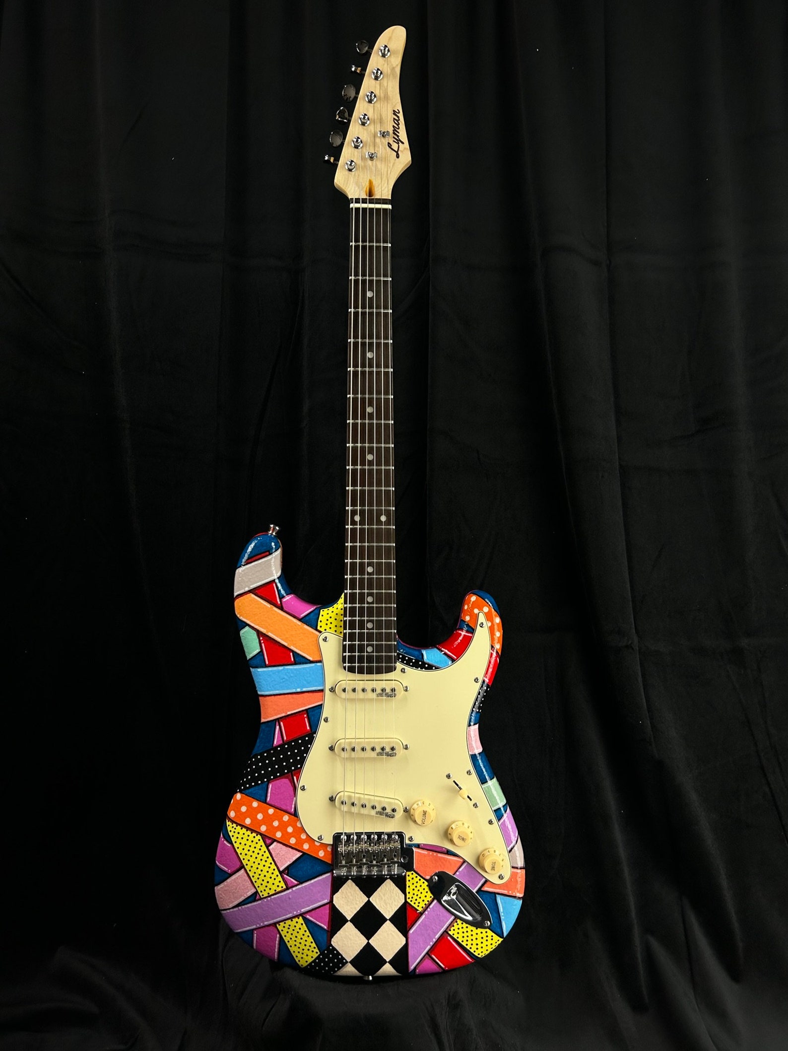 Hand Painted Electric Guitar by Lyman Art Serirs # 7 - Etsy