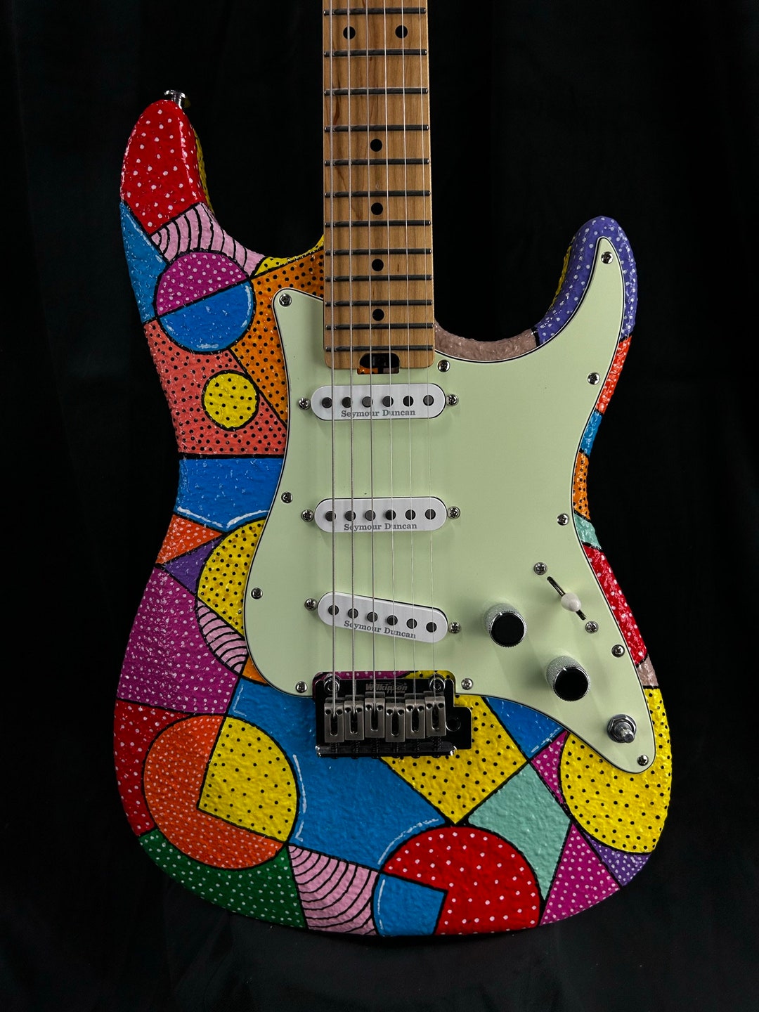 Hand Painted Electric Guitar by Lyman Art Serirs # 2 - Etsy