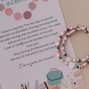 First Day of School Bracelet Back to School Beaded Bracelet Custom ...