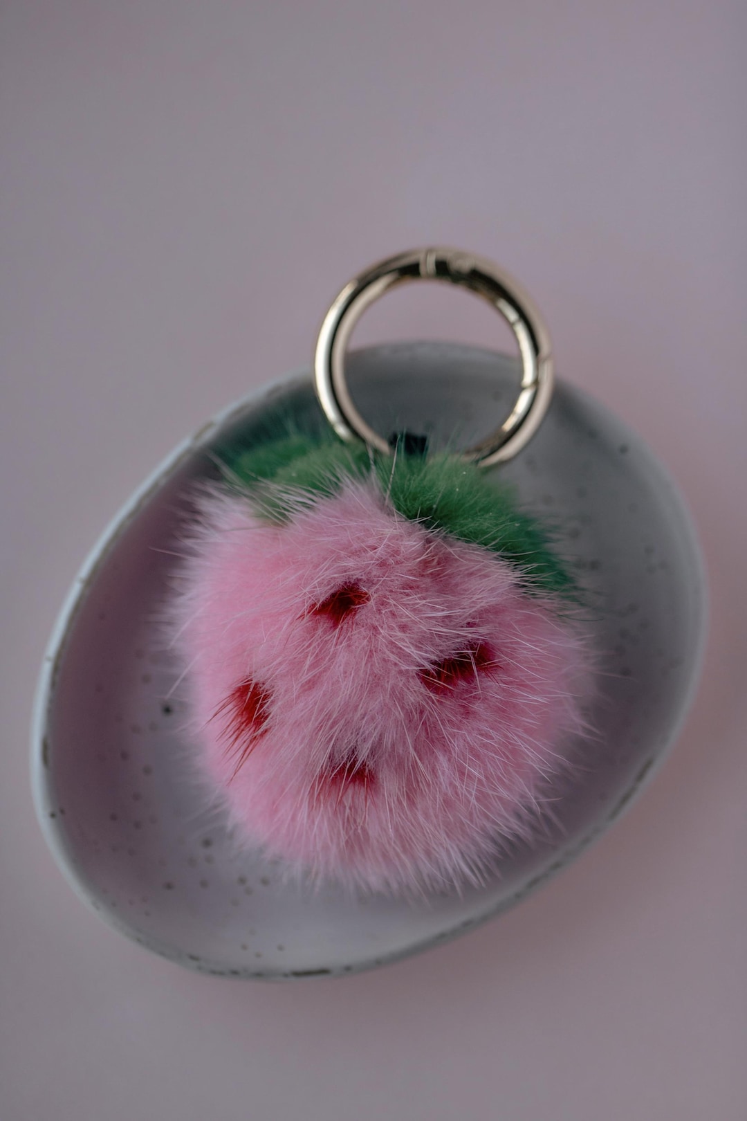 Strawberry Bag Charms | Fuzzy Strawberry Keychain | Purse Charm ...