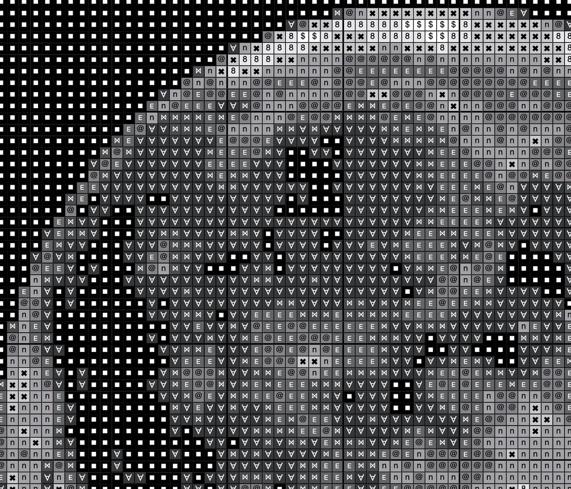 Full Moon Cross-stitch Pattern Instant Download PDF 75x75 Stitches 9 ...