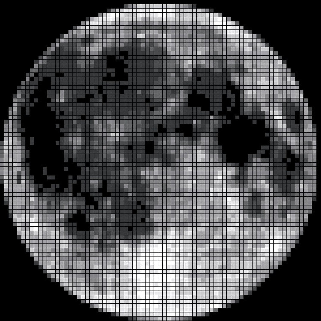 Full Moon Cross-stitch Pattern Instant Download PDF 75x75 Stitches 9 ...