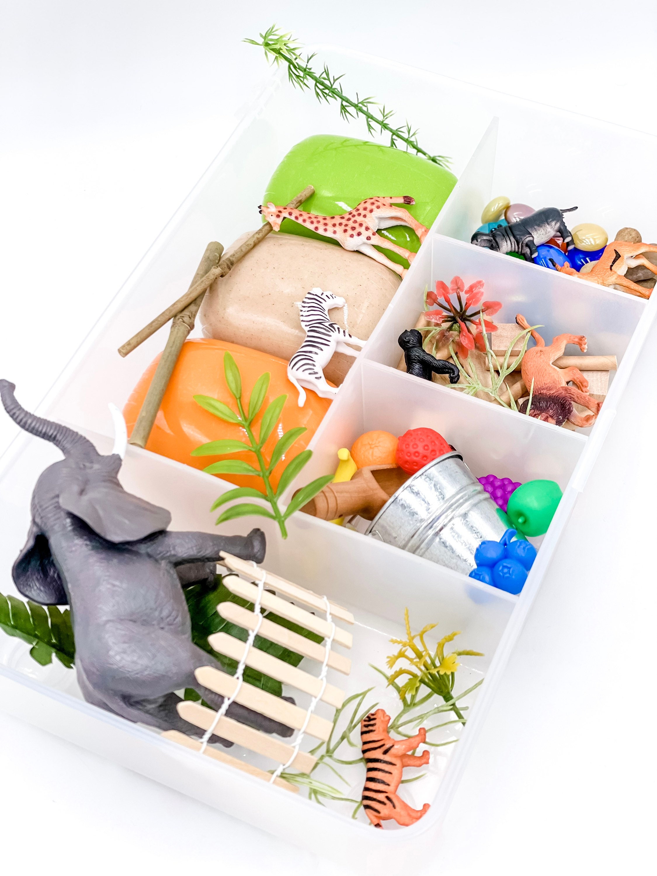 Zoo Play Dough Kit Animal Play Dough Kit Zoo Sensory Play - Etsy