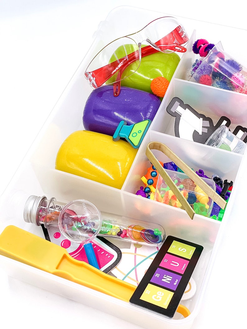 Science Play Dough Kit Chemistry Lab Sensory Bin Little - Etsy