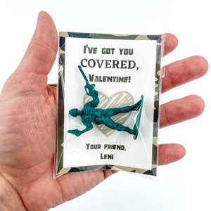 Soldier Valentine Cards, Assembled Camo Army Men Class Favors, Unique ...