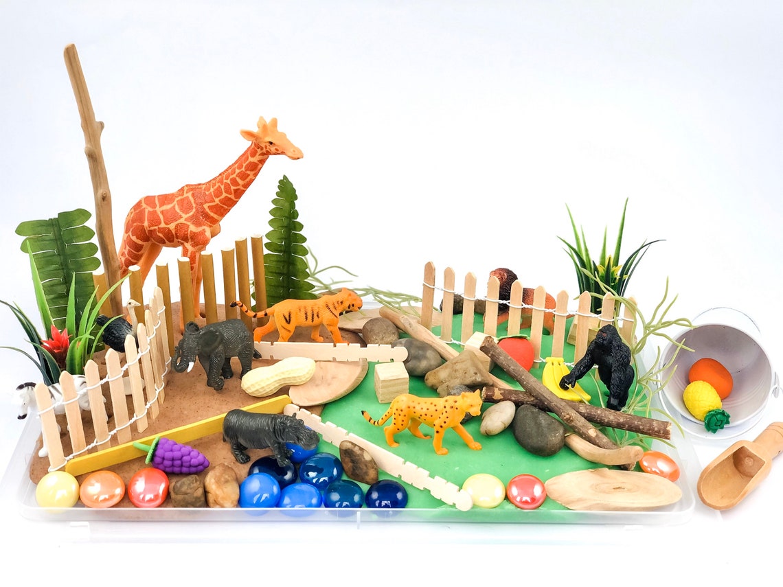Animal Play Dough Kit Zoo Play Dough Kit Zoo Sensory Kit | Etsy