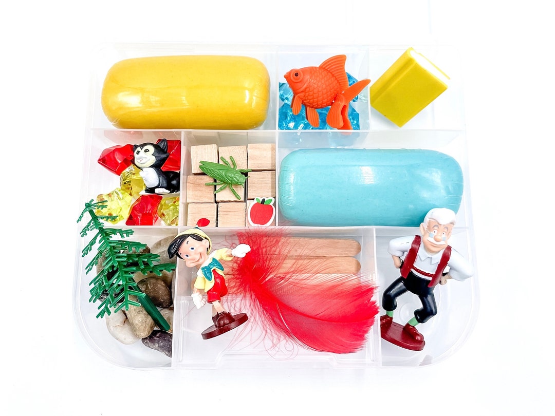 Pinocchio Inspired Play Dough Kit, Gepetto Sensory Bin, Puppet Busy Box ...