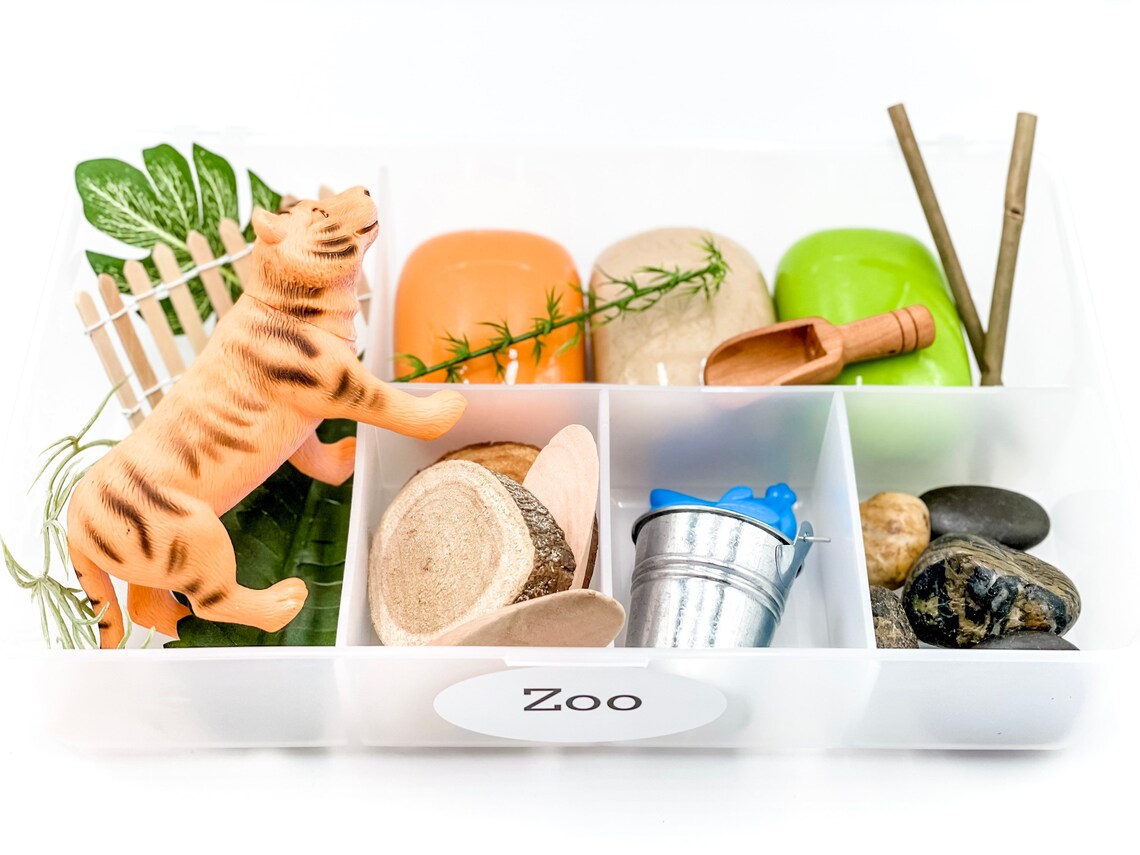 Toddler Zoo Play Dough Kit Zoo Sensory Kit Animal Play Dough - Etsy