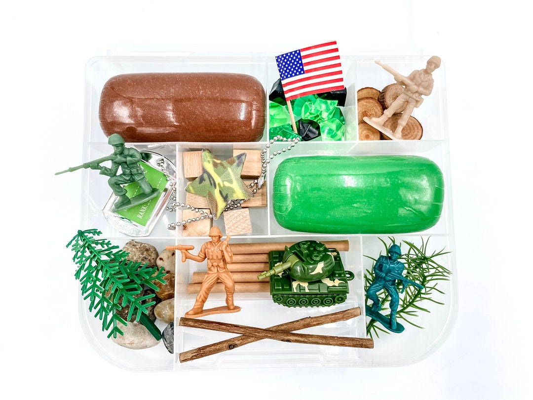 Military Play Dough Kit Soldier Hero Sensory Bin U.S. Army - Etsy