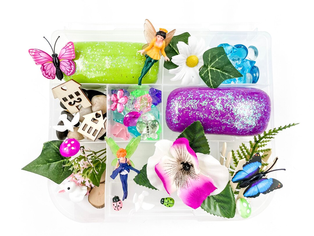 Fairy Garden Play Dough Kit, Fairy Sensory Bin, Magical Princess Busy ...
