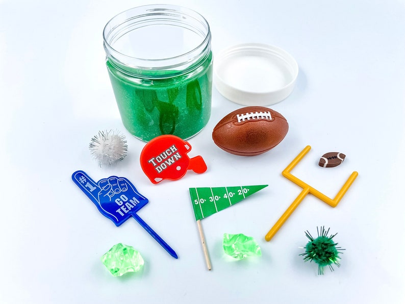 Football Play Dough Kit Sports Sensory Jar Game Day Busy - Etsy