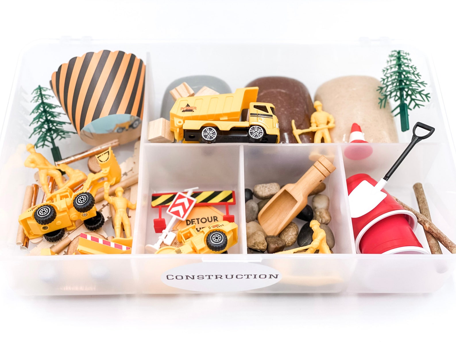 Construction Play Dough Kit Construction Sensory Kit Vehicle | Etsy