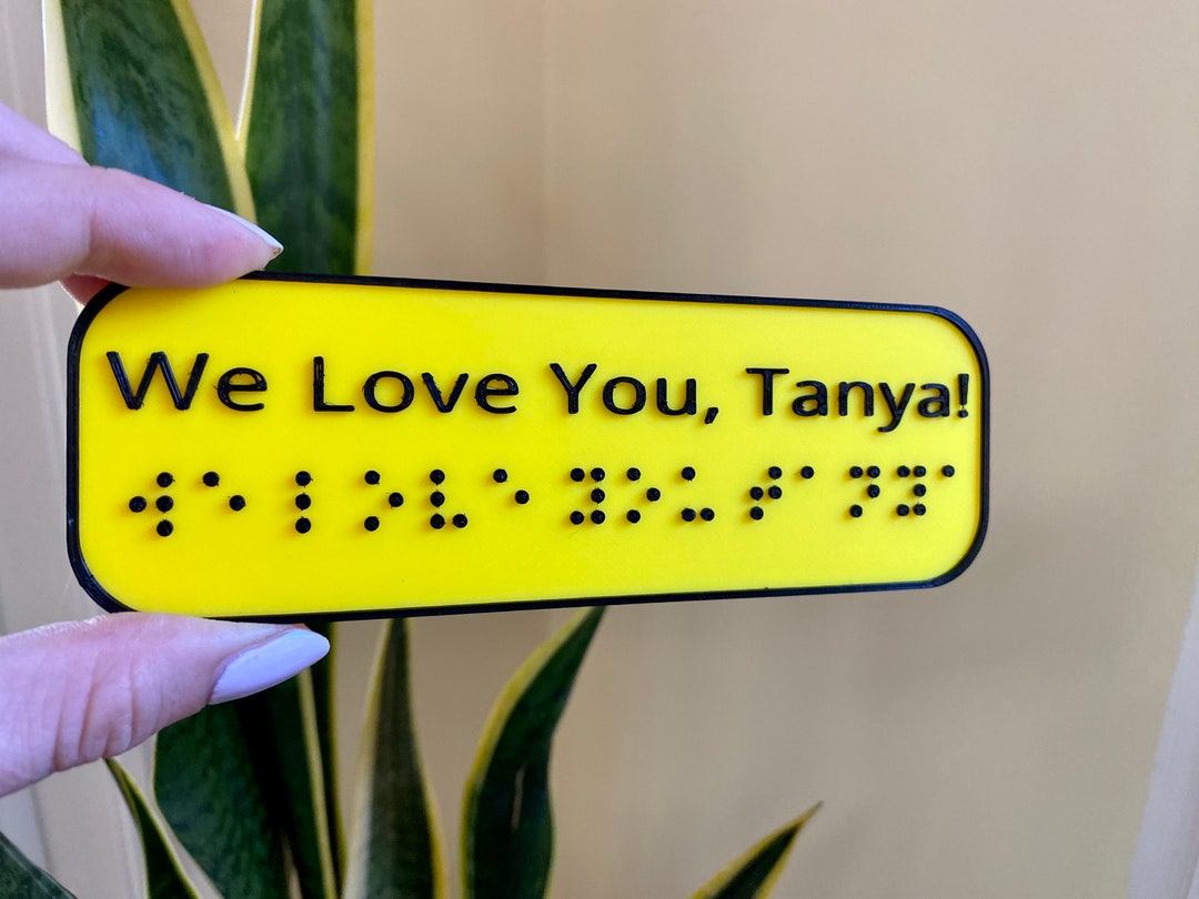 Custom Message Braille Board - Made in Canada - Etsy