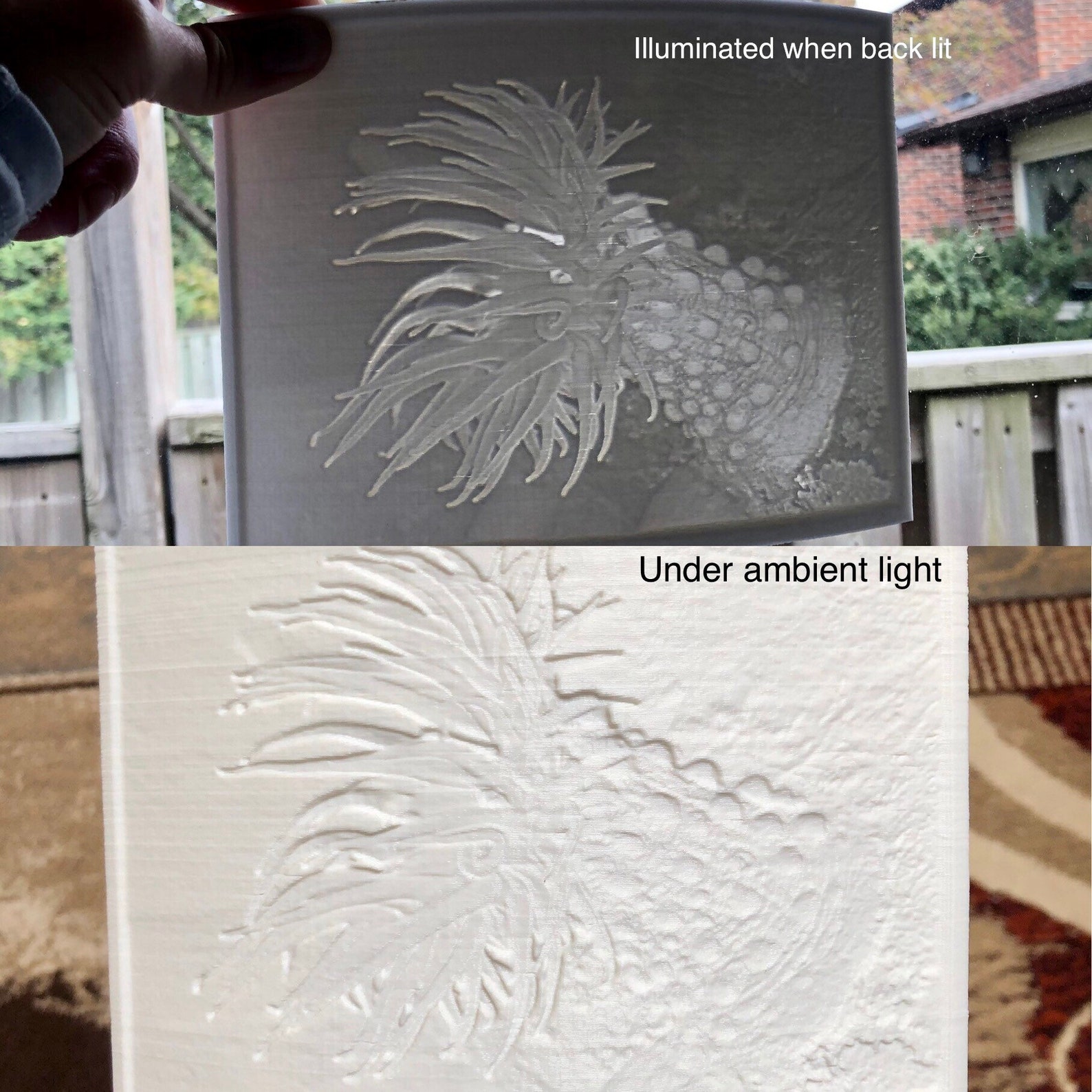 Lithophane Photo Custom 3D Printed Image Made in Canada - Etsy