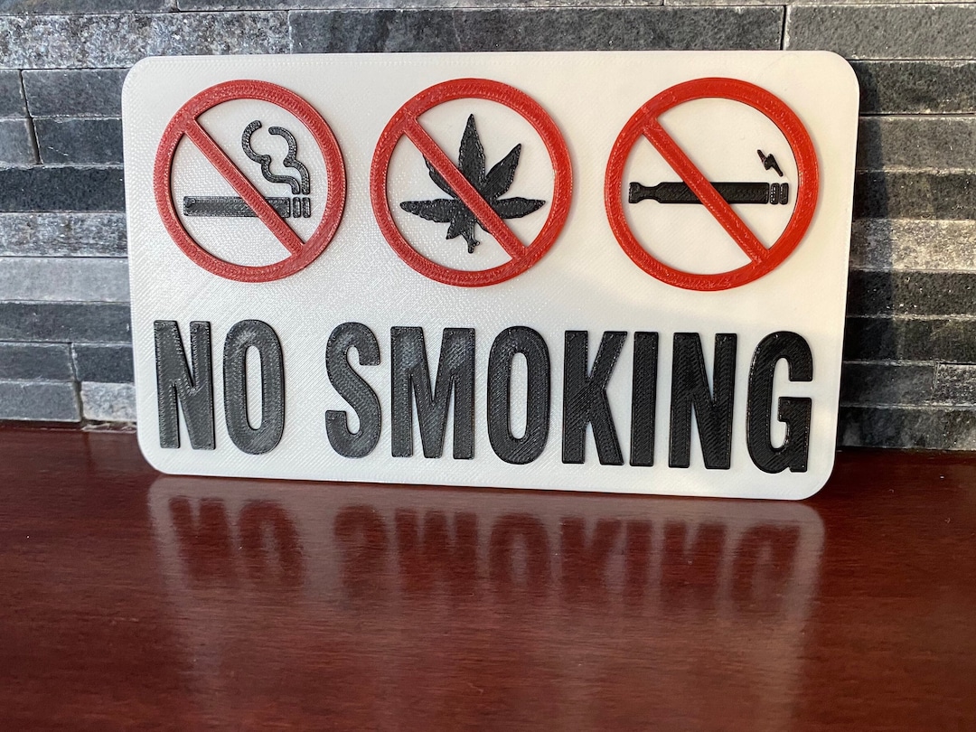 No Smoking Sign - Customizable - Made in Canada - Etsy