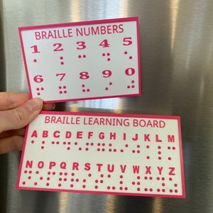 Braille Numbers - 3D Learning Board - Made in Canada - Etsy