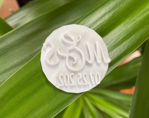 Custom Initials/date Fondant Stamp Made in Canada - Etsy
