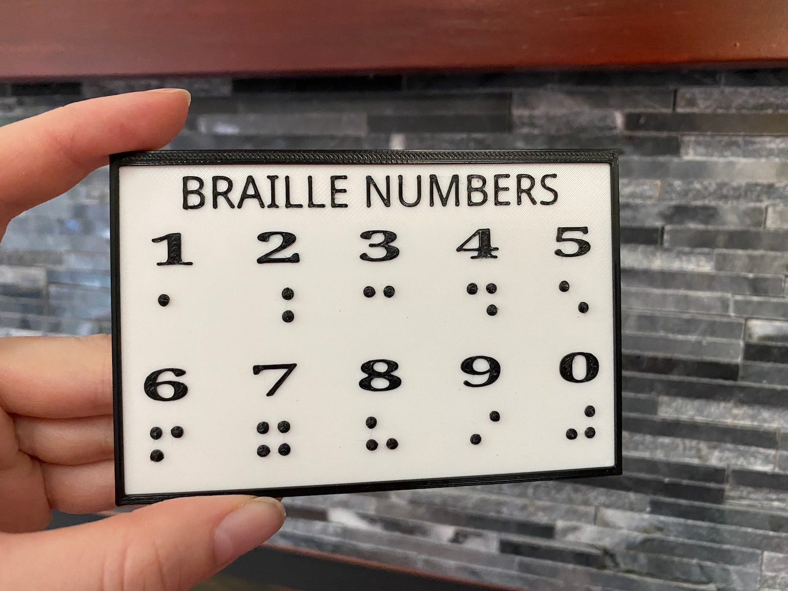 Braille Numbers 3D Learning Board Made in Canada - Etsy