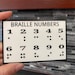 Braille Numbers 3D Learning Board Made in Canada - Etsy