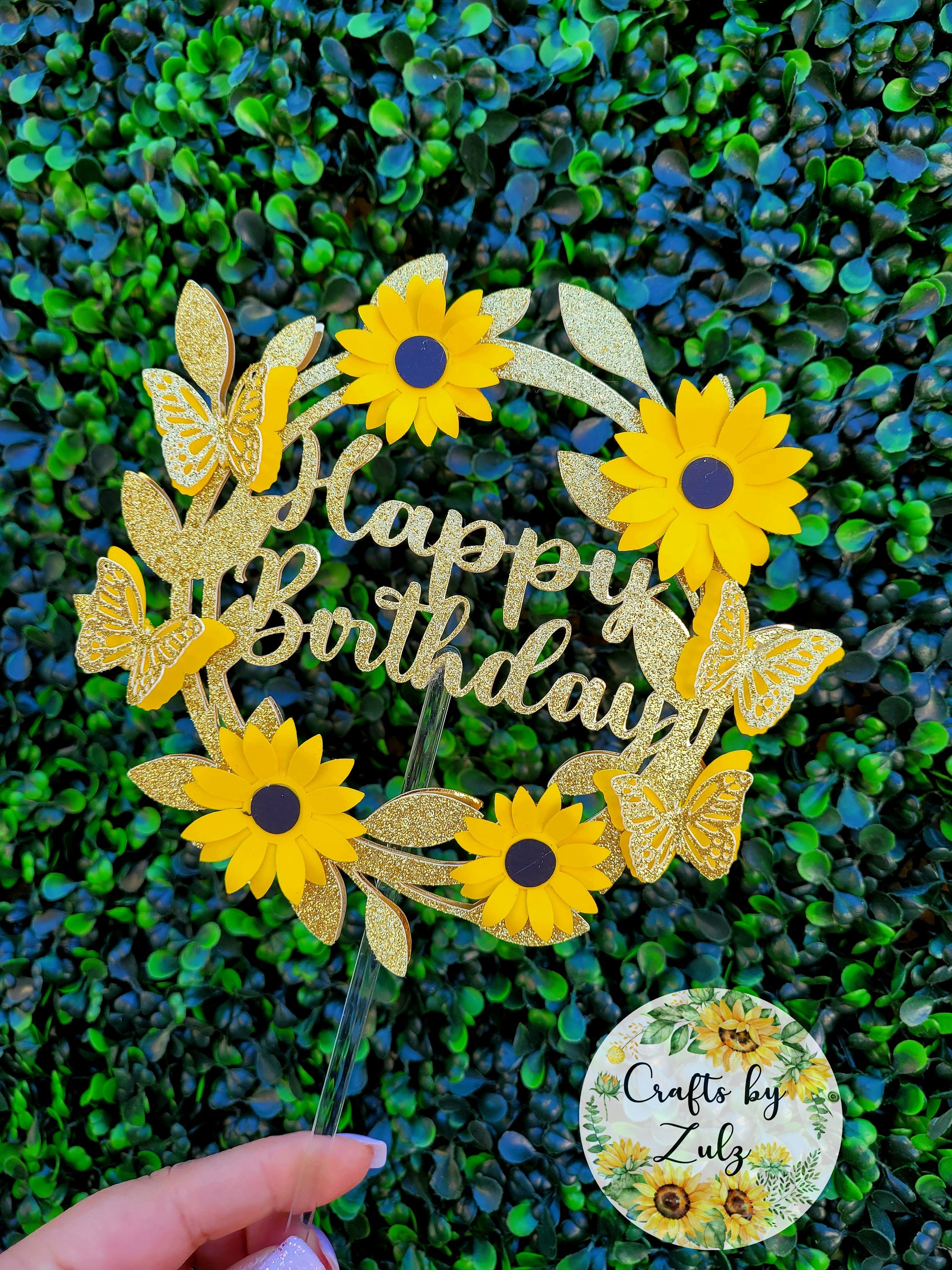 Birthday Cake Topper Floral Cake Topper Bride To Be Cake Etsy
