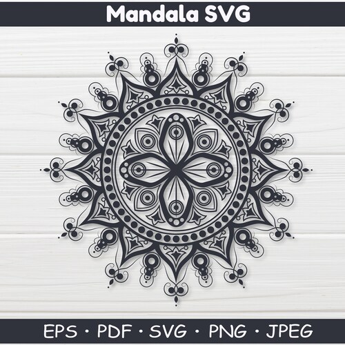 Mandala SVG Boho SVG Mandala Clipart Floral Decal Design | Etsy