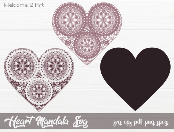 Heart SVG Heart Cut File Cutting File Cricut Silhouette | Etsy