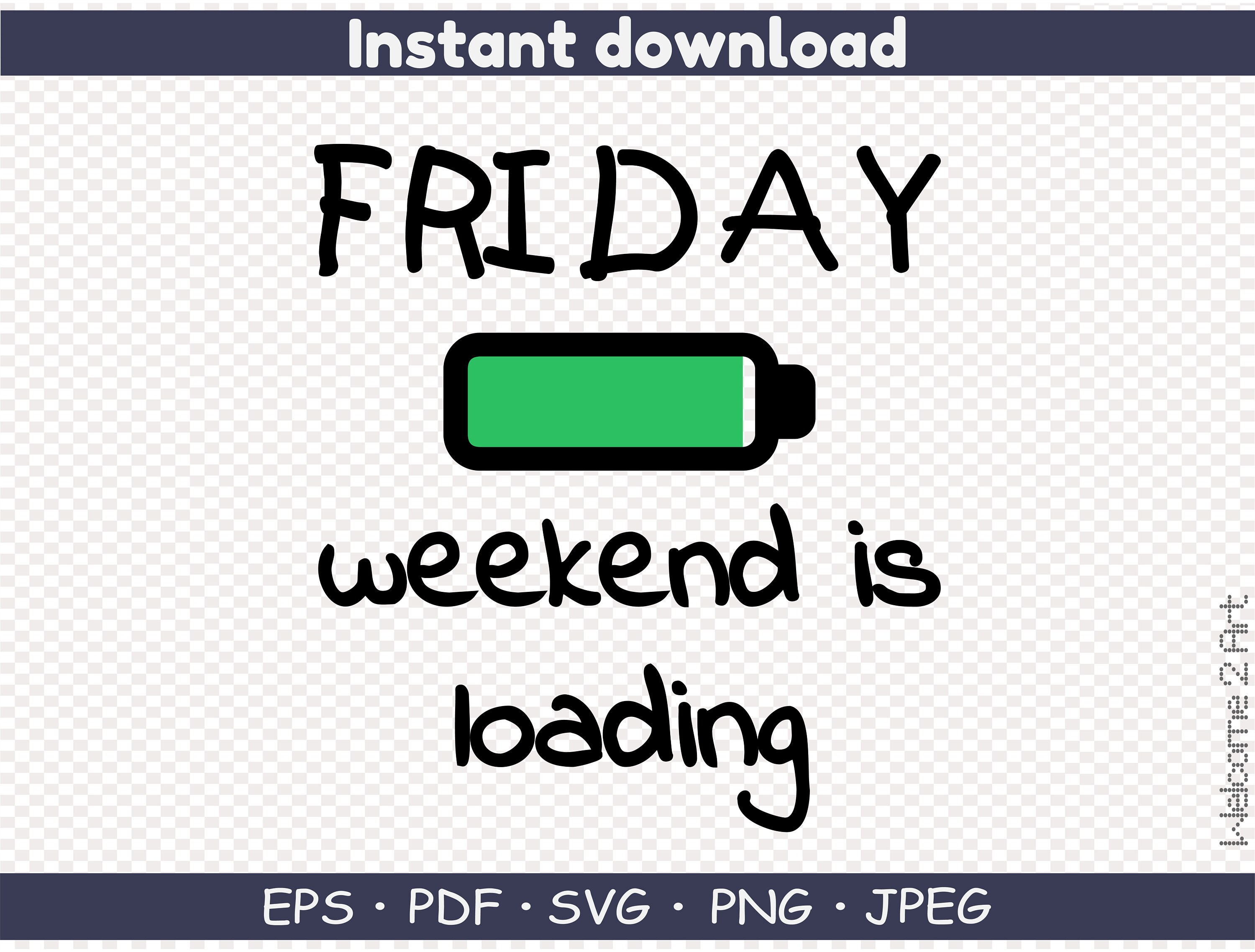 Friday Weekend is Loading SVG Cut File Cricut Silhouette - Etsy