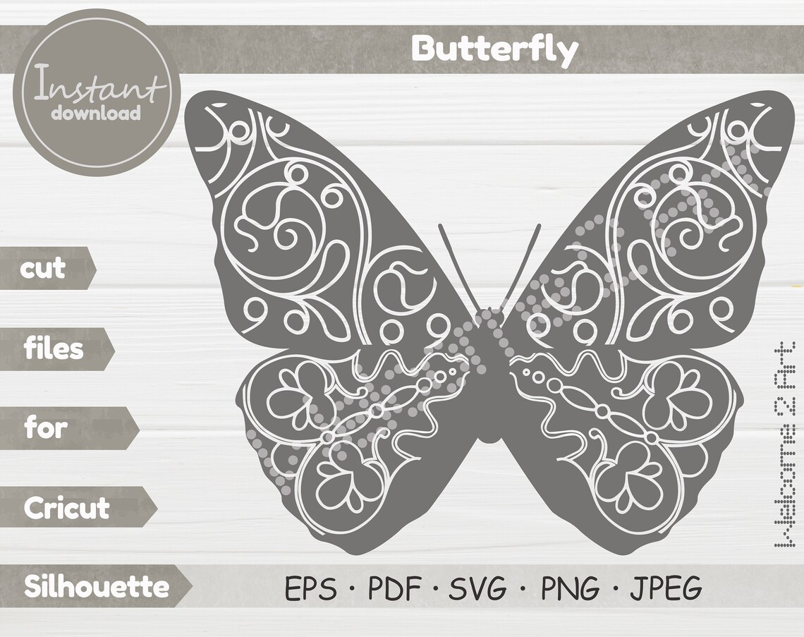 Butterfly Svg Sublimation Svg Floral Butterfly Svg - Etsy