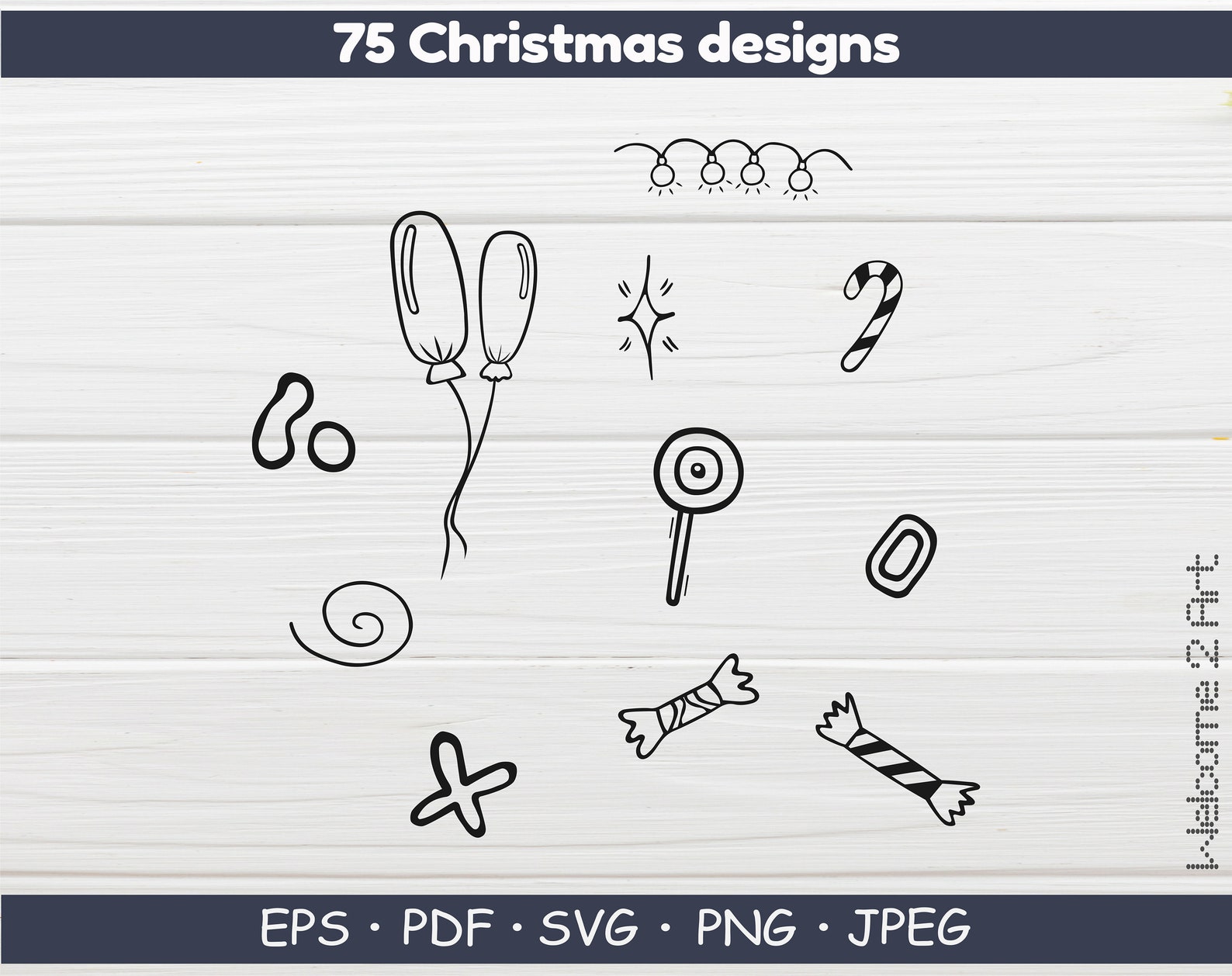Christmas Clip Art, Doodle Hand Drawn, Winter Clip Art, Holidays, Xmas ...