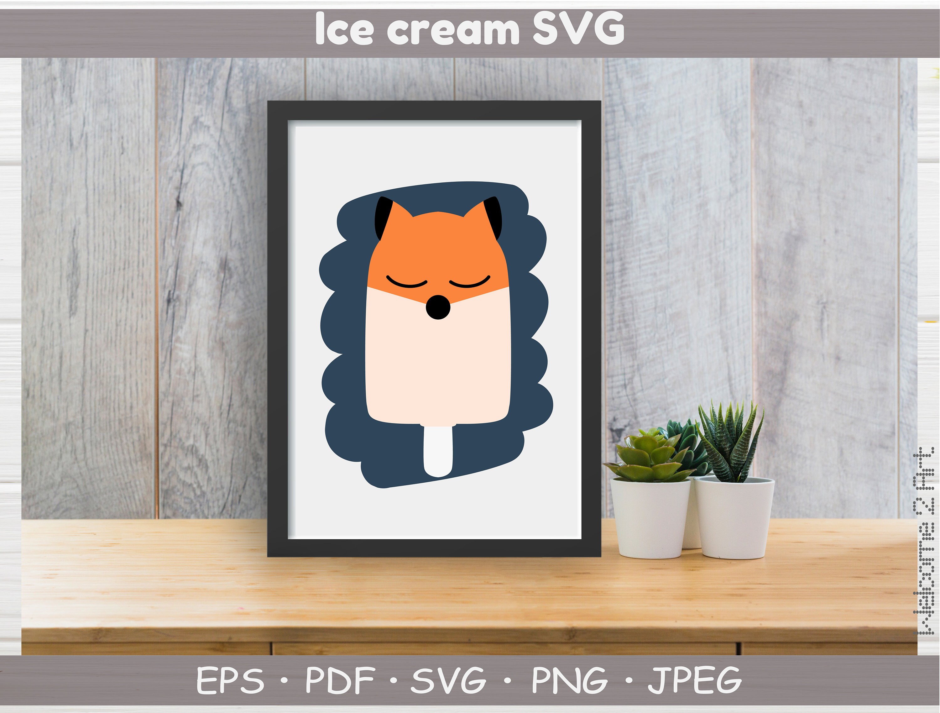 Fox Cub Svg, Ice Cream Svg, Cute Fox Clipart, Fox Clipart, Fox Cub ...