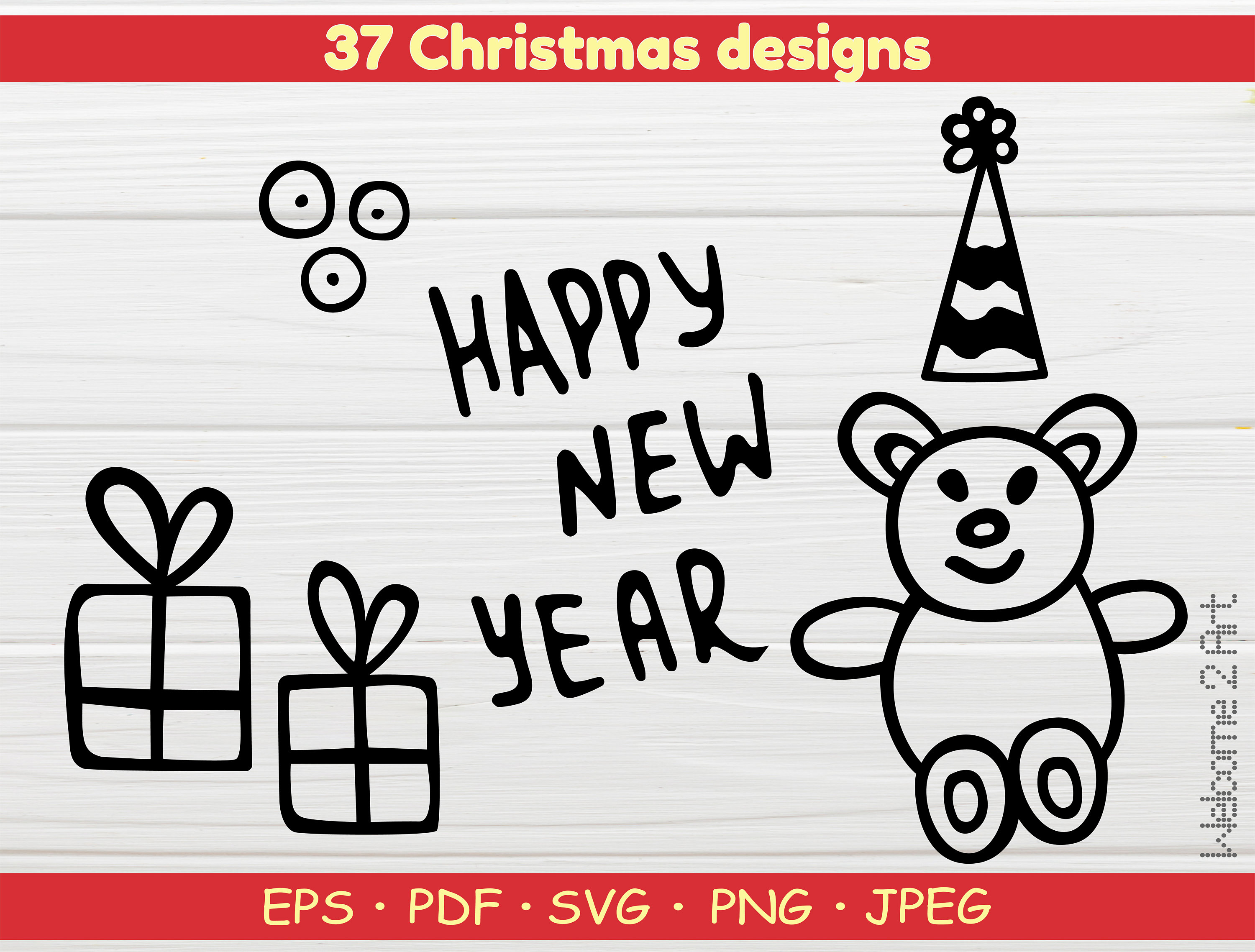 Christmas Clip Art, Doodle Hand Drawn, Winter Clip Art, Holidays, Xmas ...