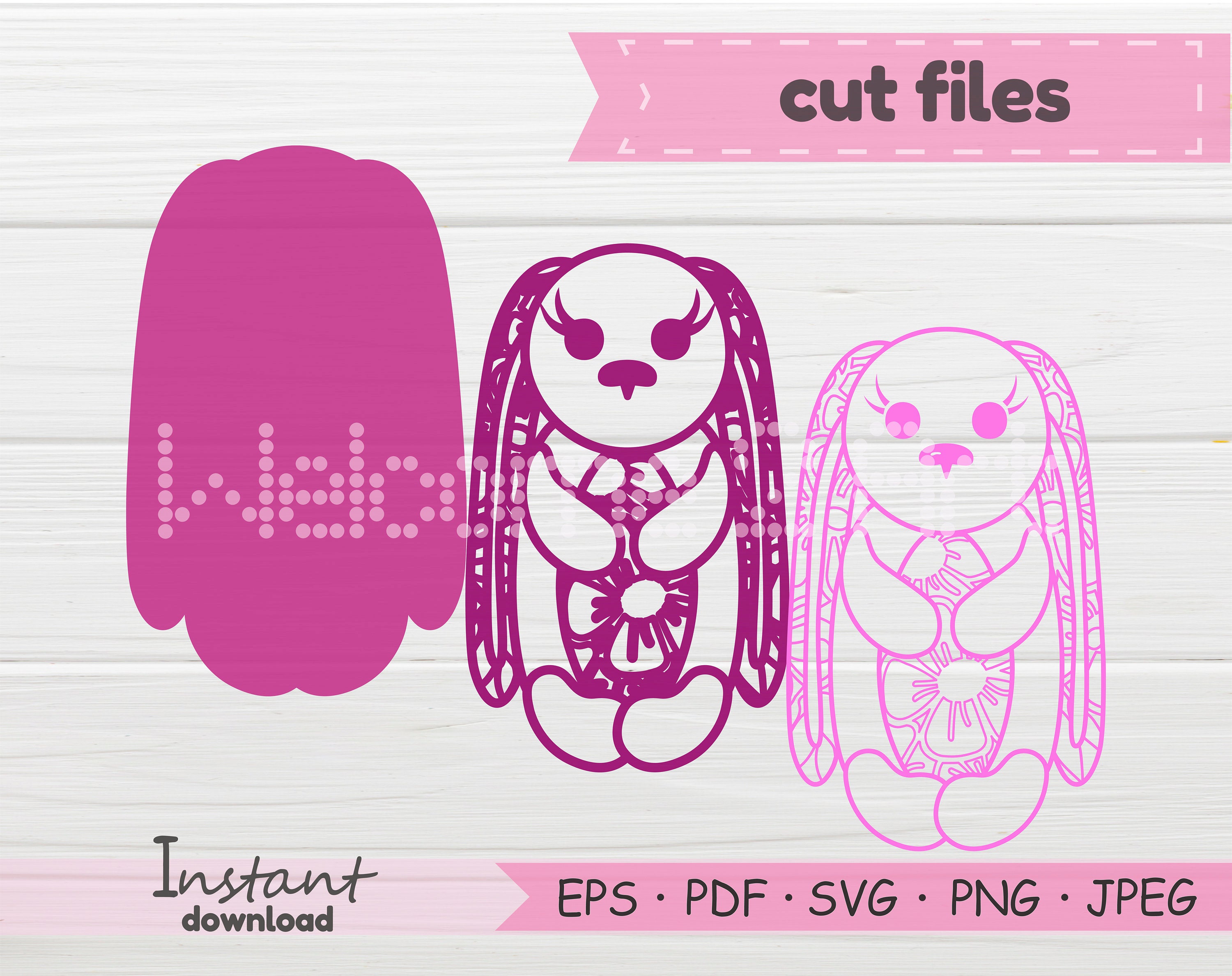 Bunny Rabbit SVG Cut File Rabbit Mandala SVG Easter Svg - Etsy