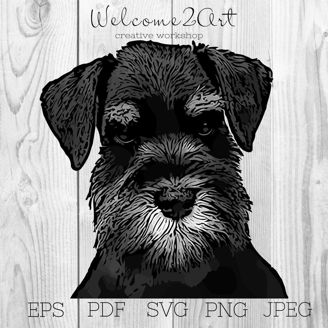 Dog SVG animal svg Schnauzer svg schnauzer art schnauzer | Etsy