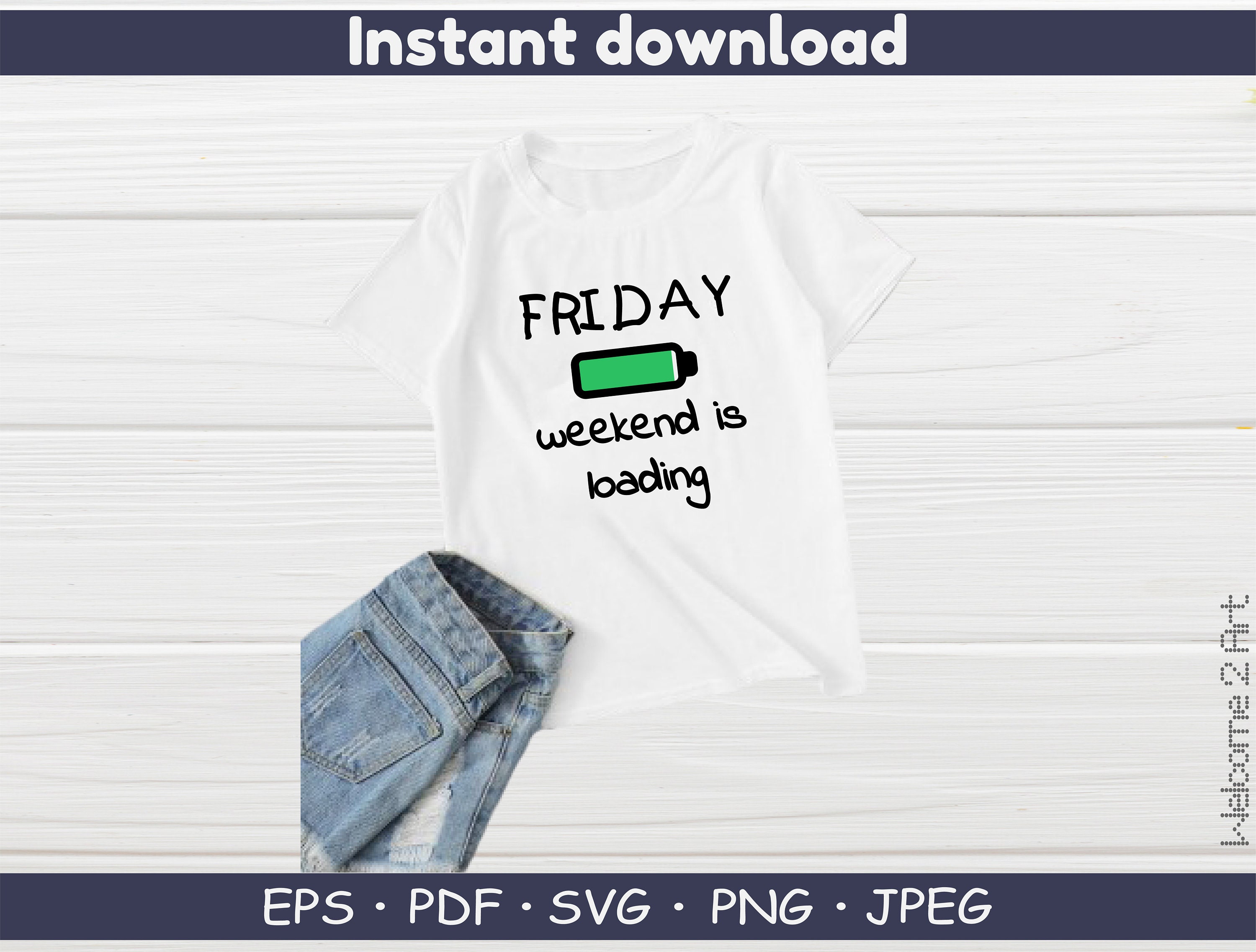 Friday Weekend is Loading SVG Cut File Cricut Silhouette - Etsy
