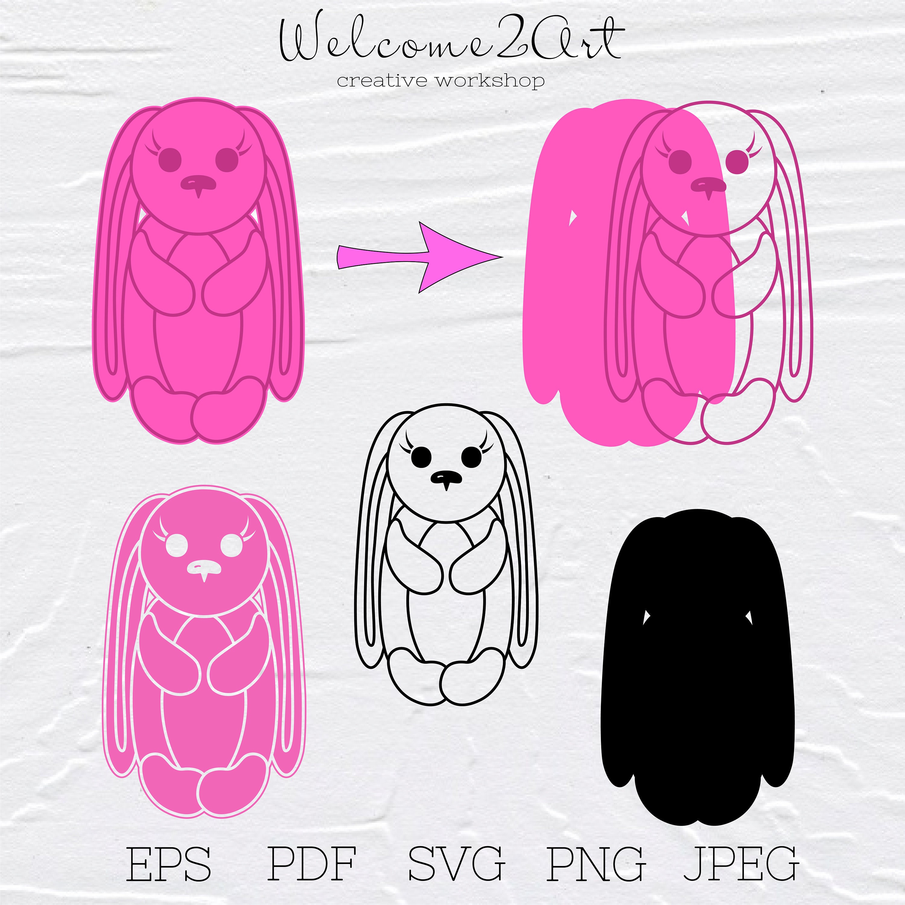 Bunny Rabbit Svg, Easter Bunny Clipart, Cut File, Cricut, Silhouette ...